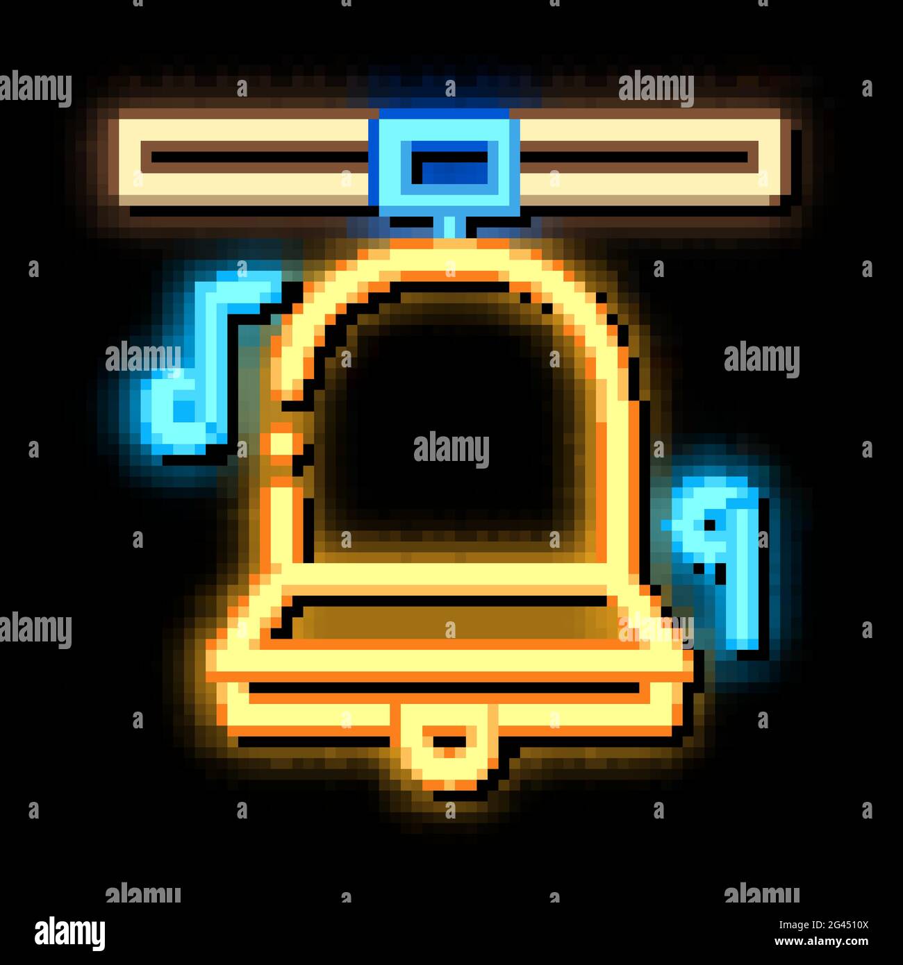 church bells neon glow icon illustration Stock Vector Image & Art - Alamy