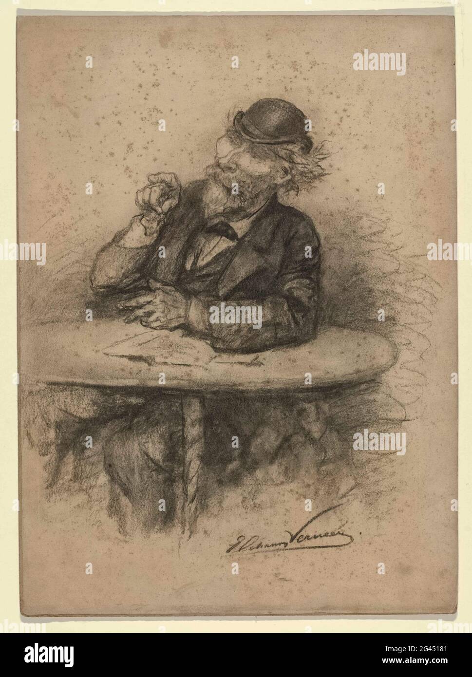 Caricature portrait of the Fridolin Becker painter. Caricature portrait ...