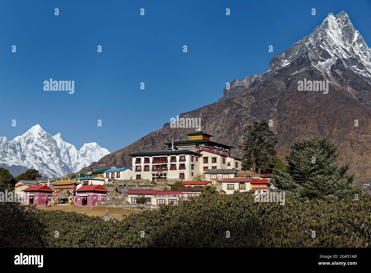 The Tengboche Monastery in Solo Khumbu, Nepal, Himalayas, Asia Stock ...