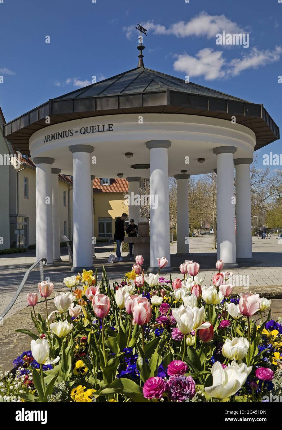 Arminius spring on the edge of the Arminius Park, Bad Lippspringe ...