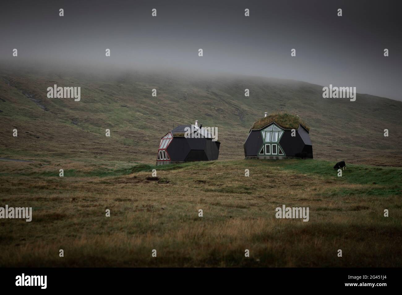 Spherical apartments on Faroe Islands Stock Photo - Alamy