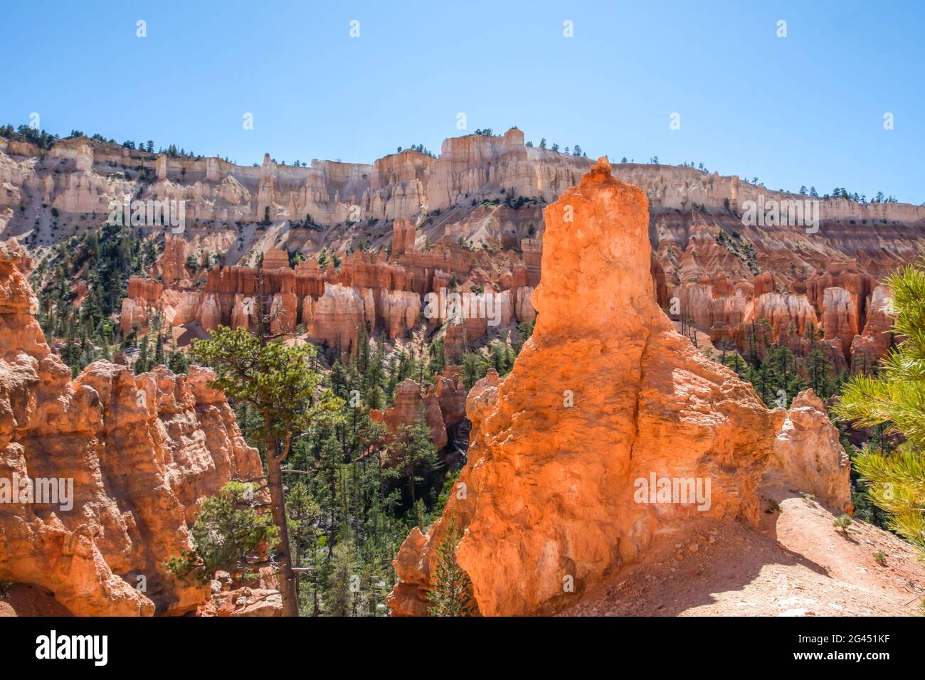 A natural rock formation of Red Rocks Hoodoos in Bryce Canyon National ...
