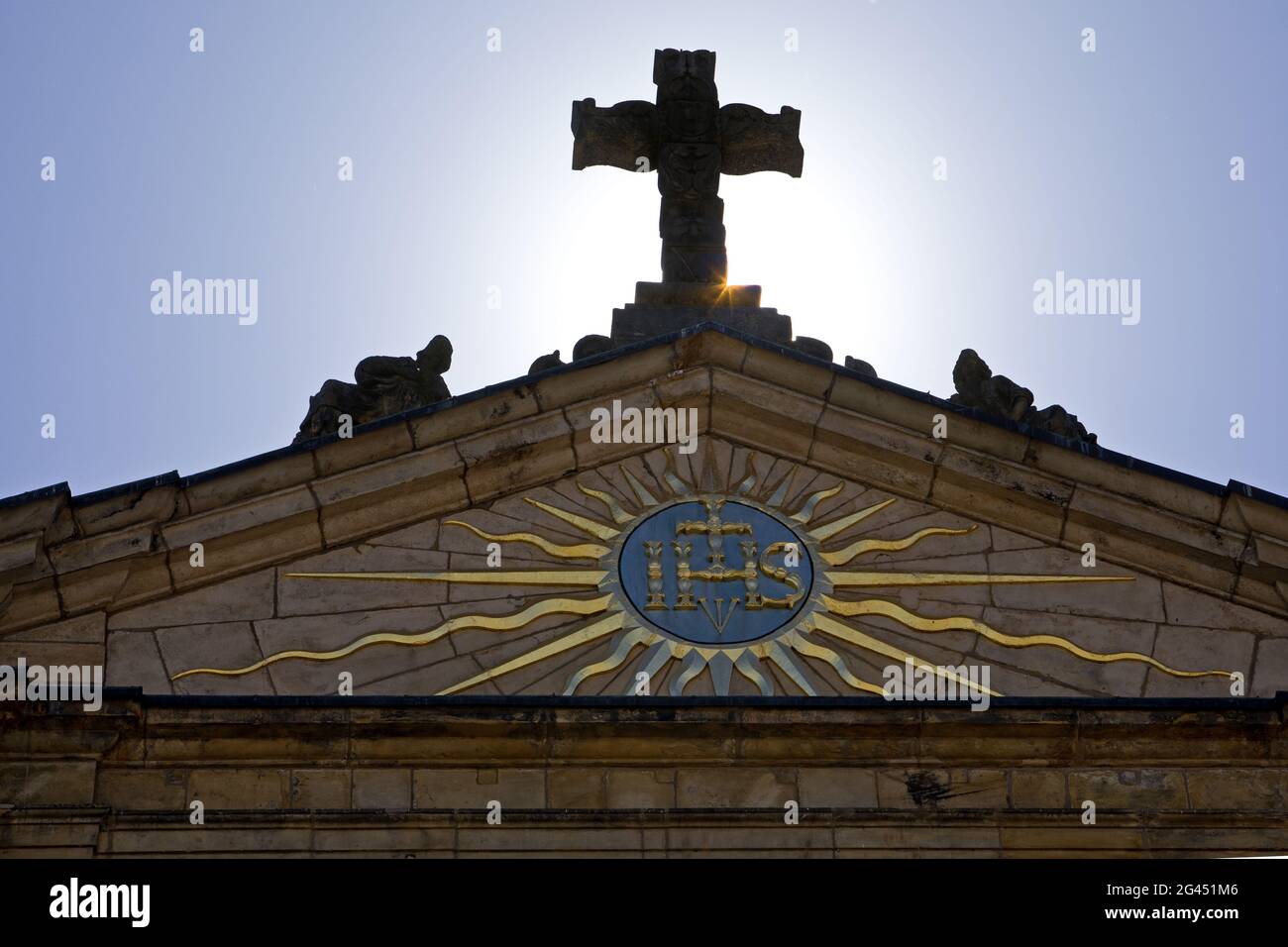 Cross at the market church, detail, Paderborn, North Rhine-Westphalia ...
