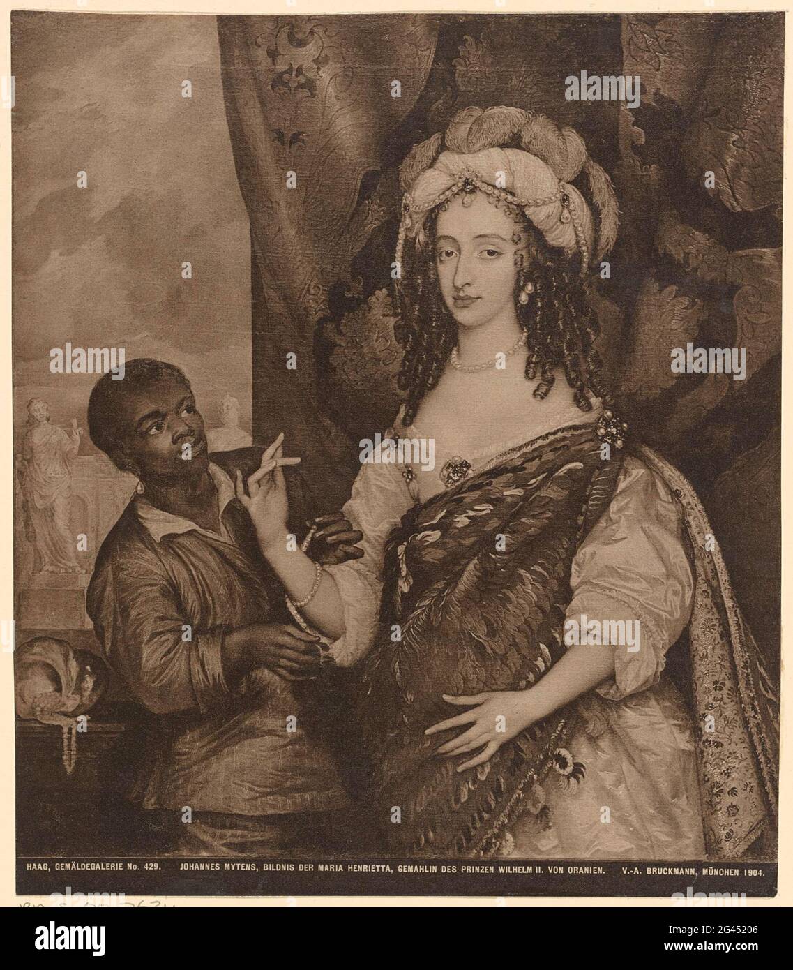 Portrait of Maria Henrietta Stuart. Portrait of Maria Henrietta. On the ...