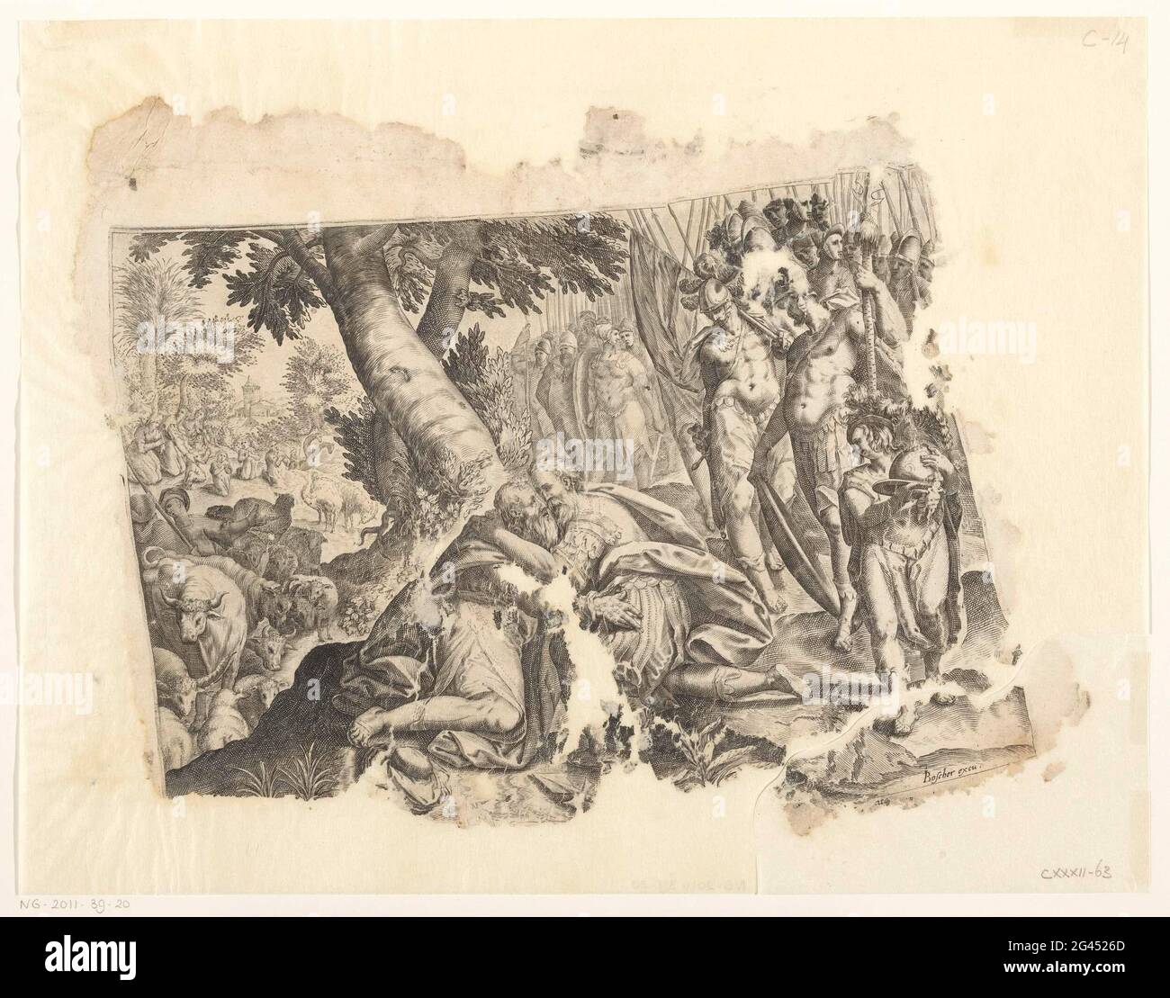 Reconciliation from Jakob and Esau. The Esau and Jacob brothers embrace ...