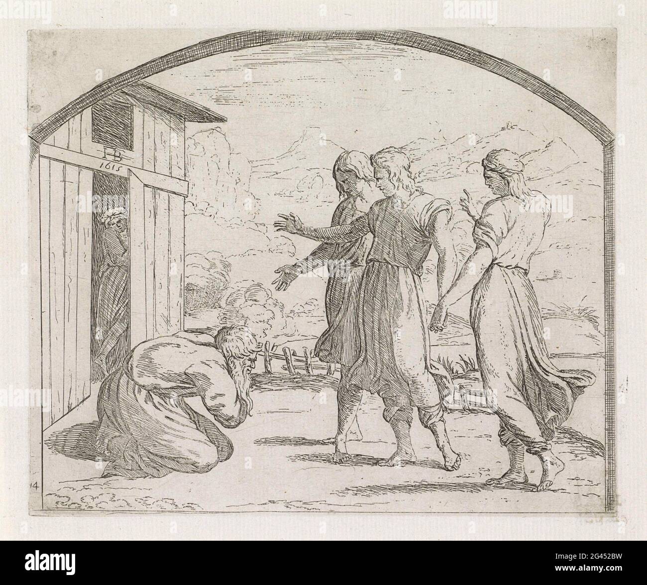 Abraham and the three angels; Paintings in the Loggia of Rafaël ...