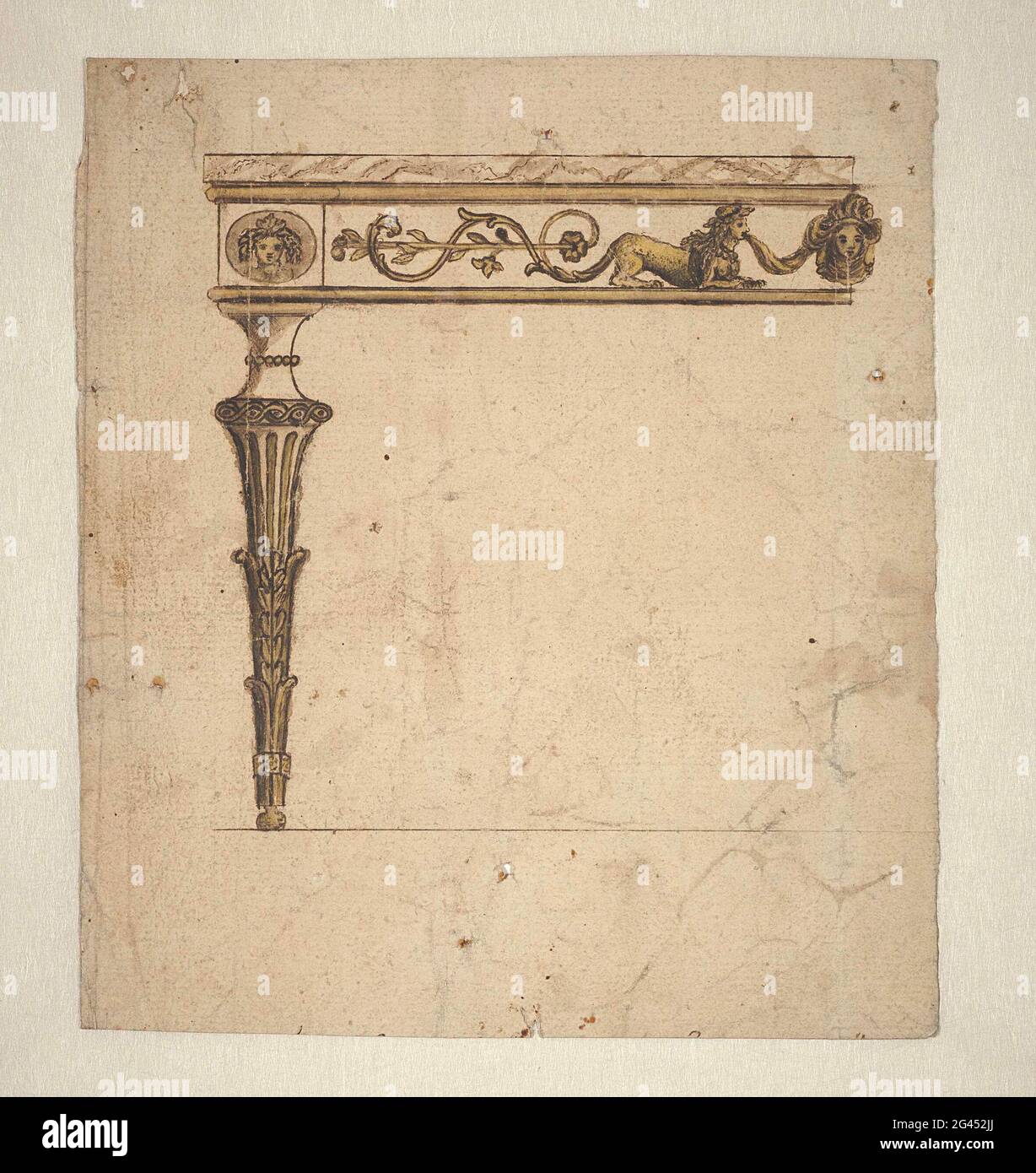 Design for a wall table (left half Stock Photo - Alamy