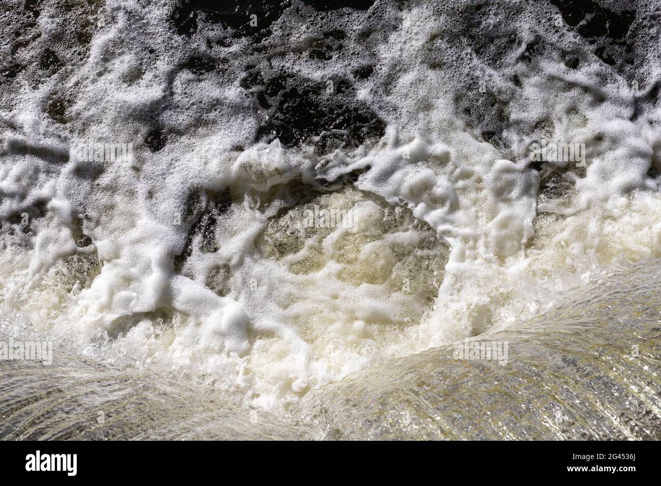 Rideau Canal locks in Ottawa, Canada. Close up of flowing water. Top ...