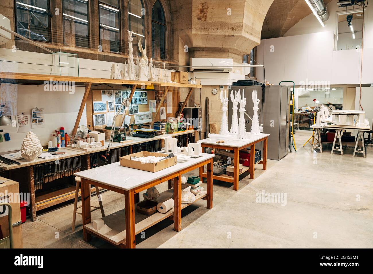 Barcelona, Spain - 15 December 2019: Architect's workshop in Sagrada ...