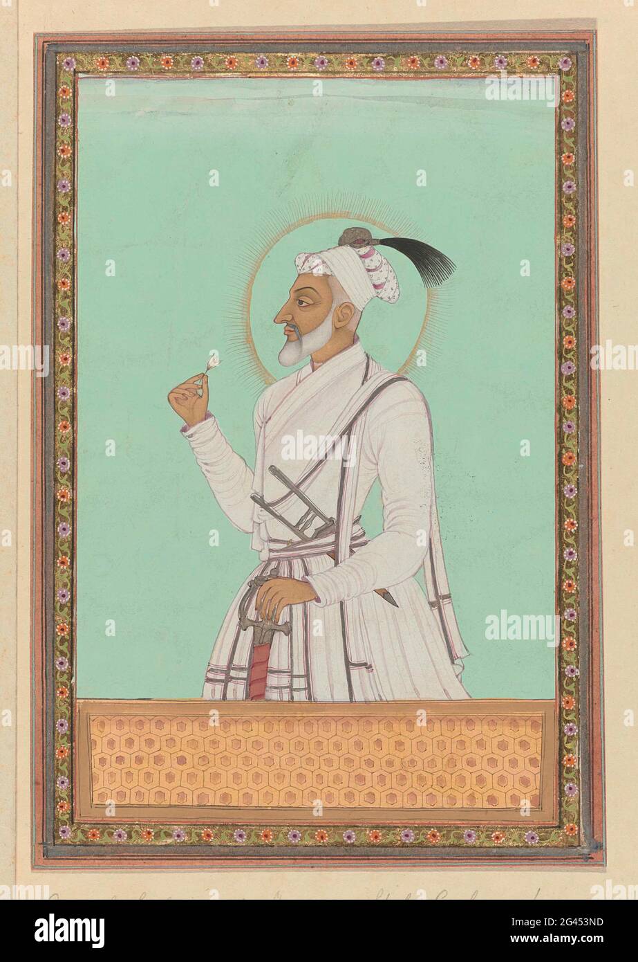 Portrait of aurangzeb, youngest son of Shah Jahan, ruling in the time ...