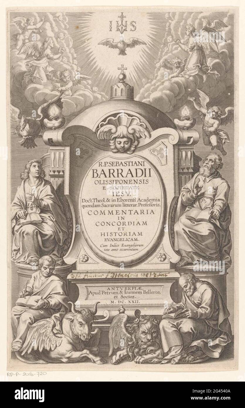 Four evangelists; Title page for: Sebastião Barradas, Olissiponensis E ...