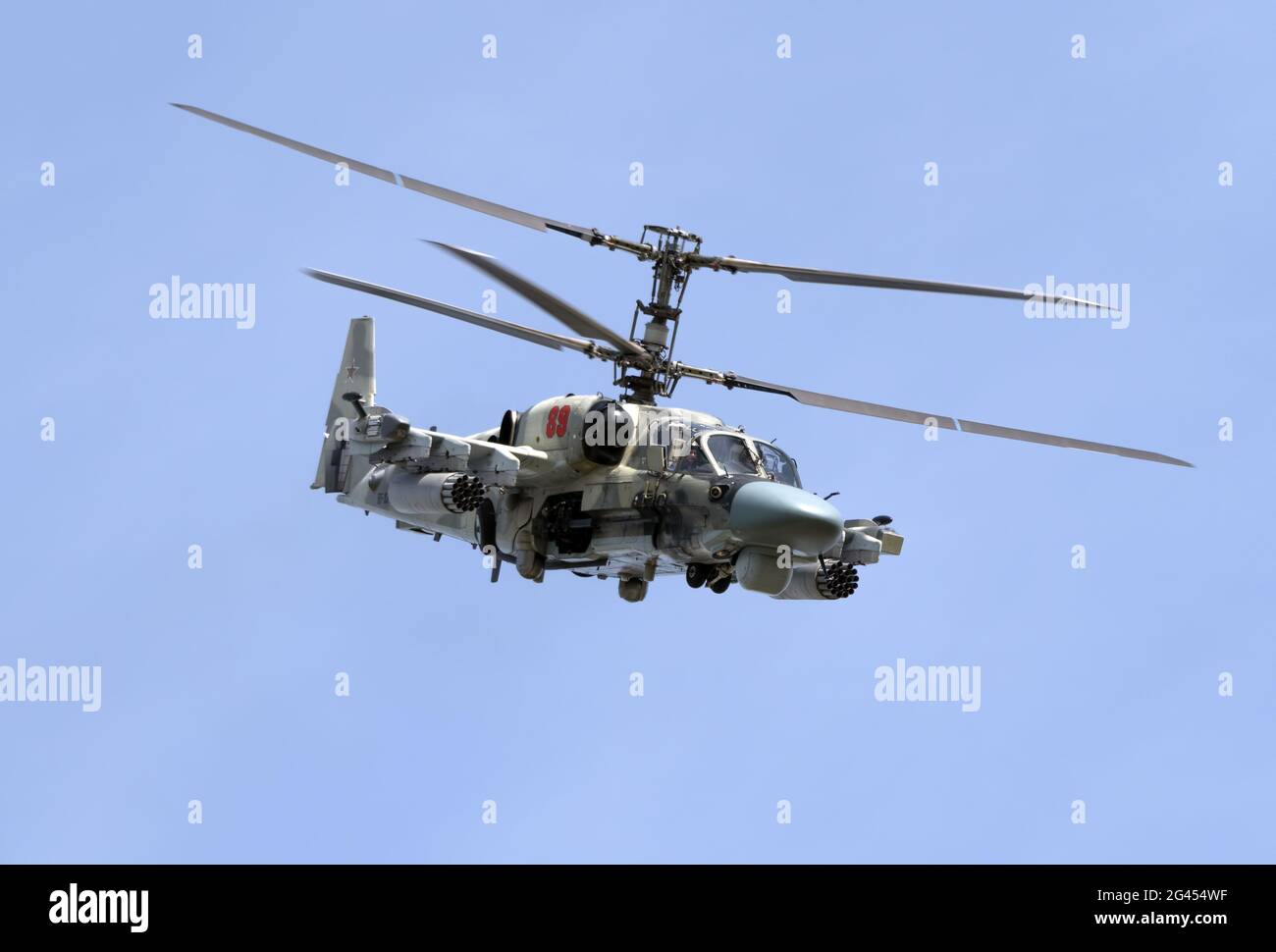 ZHUKOVSKY, RUSSIA - SEPTEMBER 01, 2019: Demonstration of the Kamov Ka ...