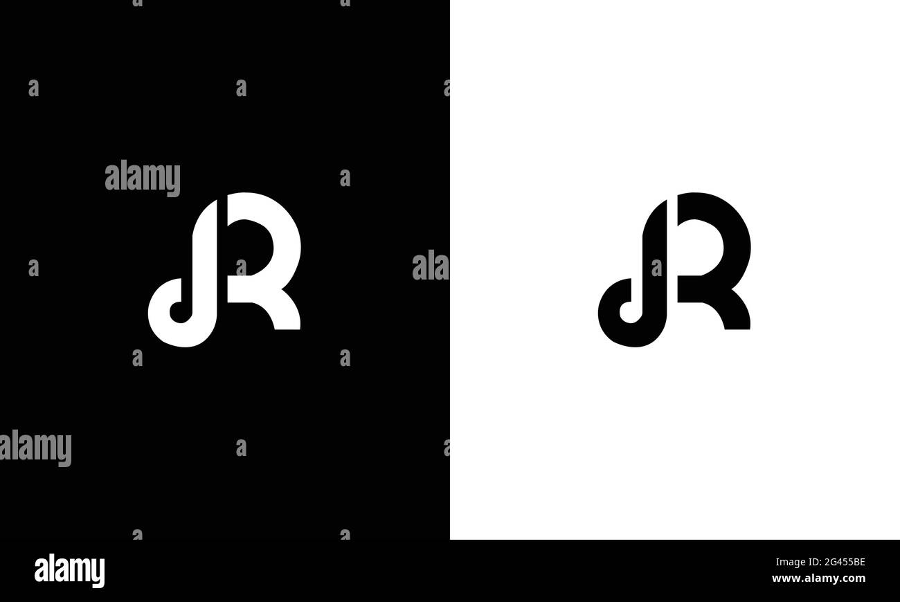 Abstract Alphabet Letter Symbol Icon JR Stock Vector Image & Art - Alamy
