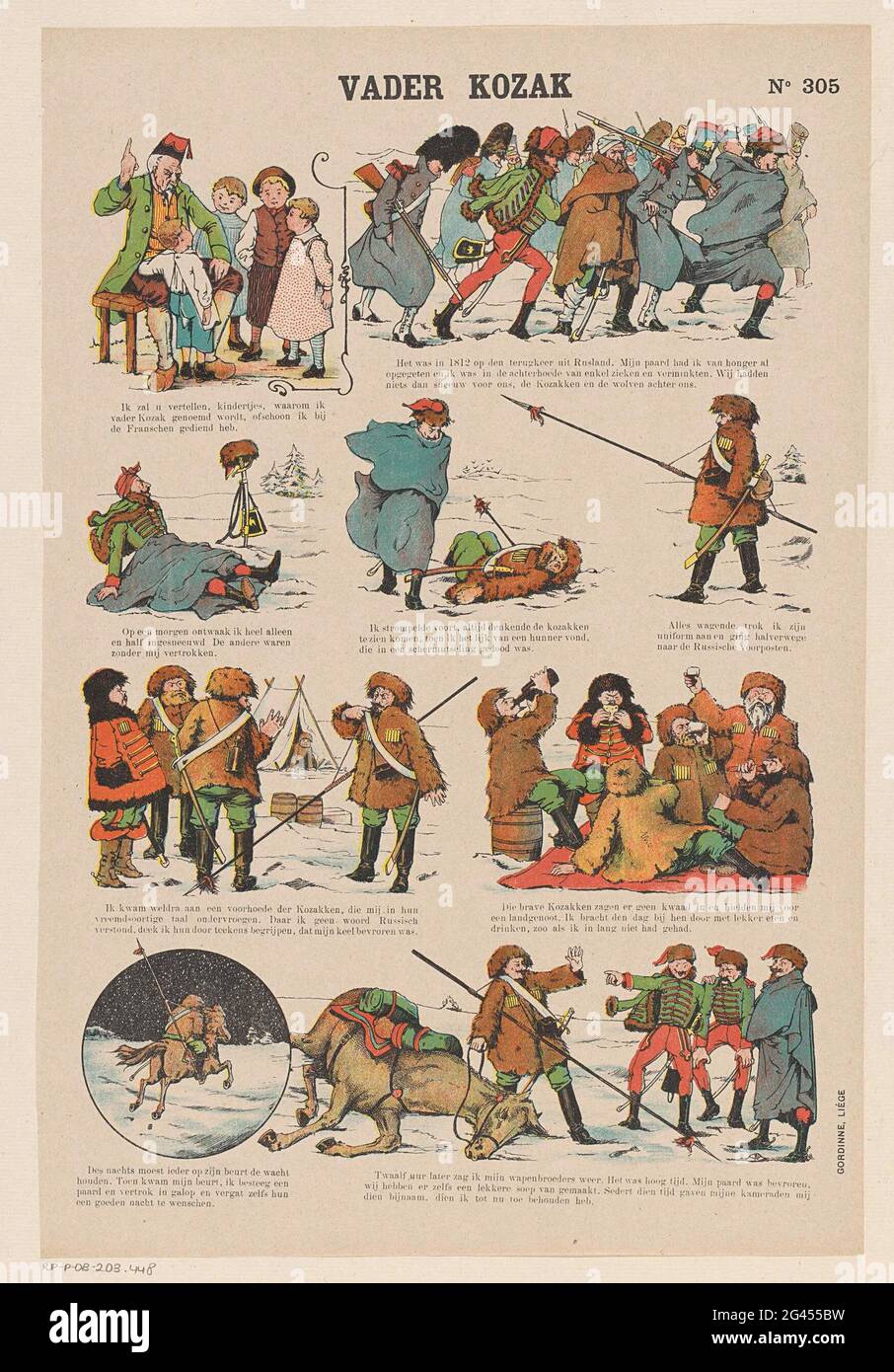 Father Kozak. Leaf with 9 performances about an old man who tells ...