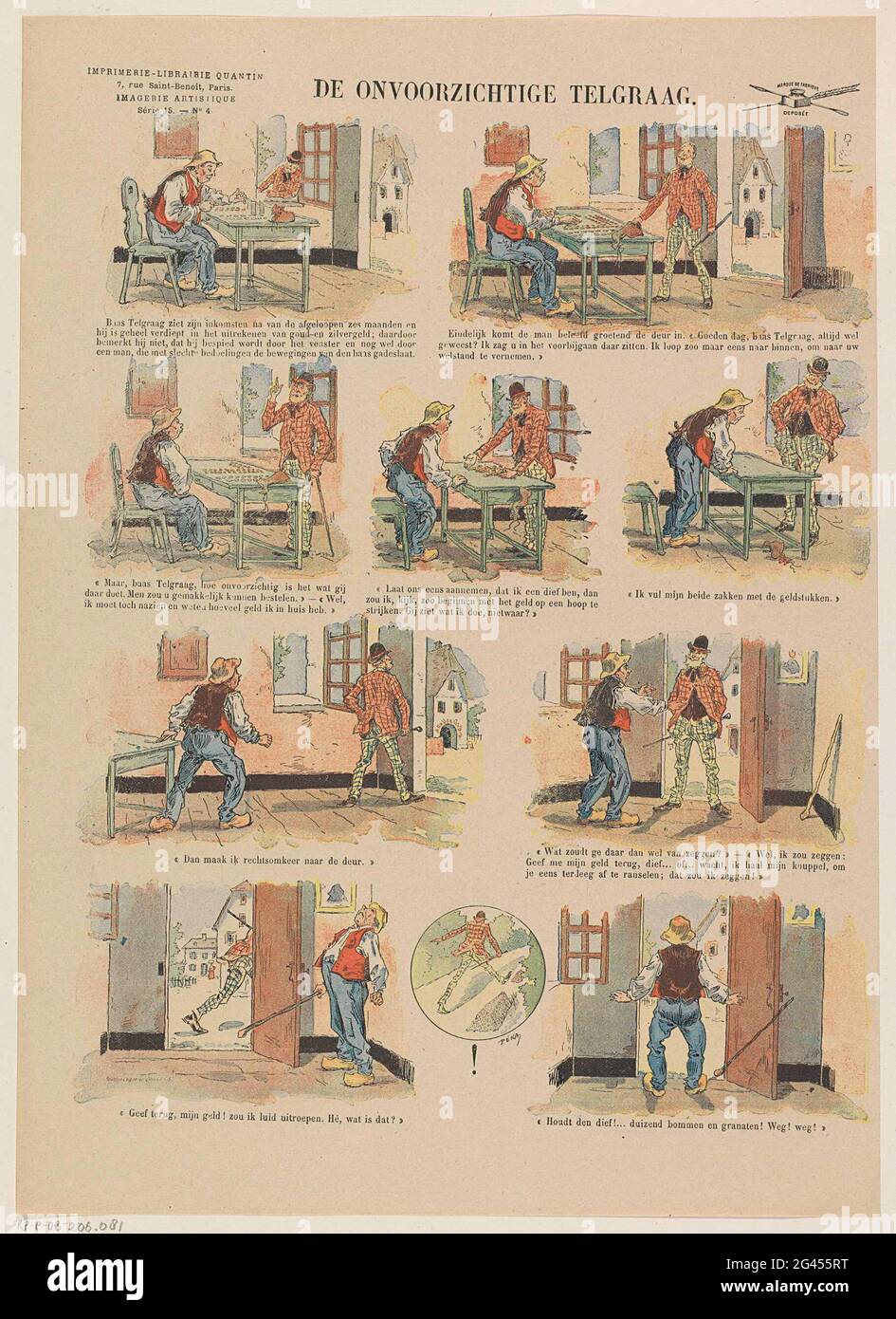 The careless count; Imagerie Artistique / Série 15. Sheet with 10 ...