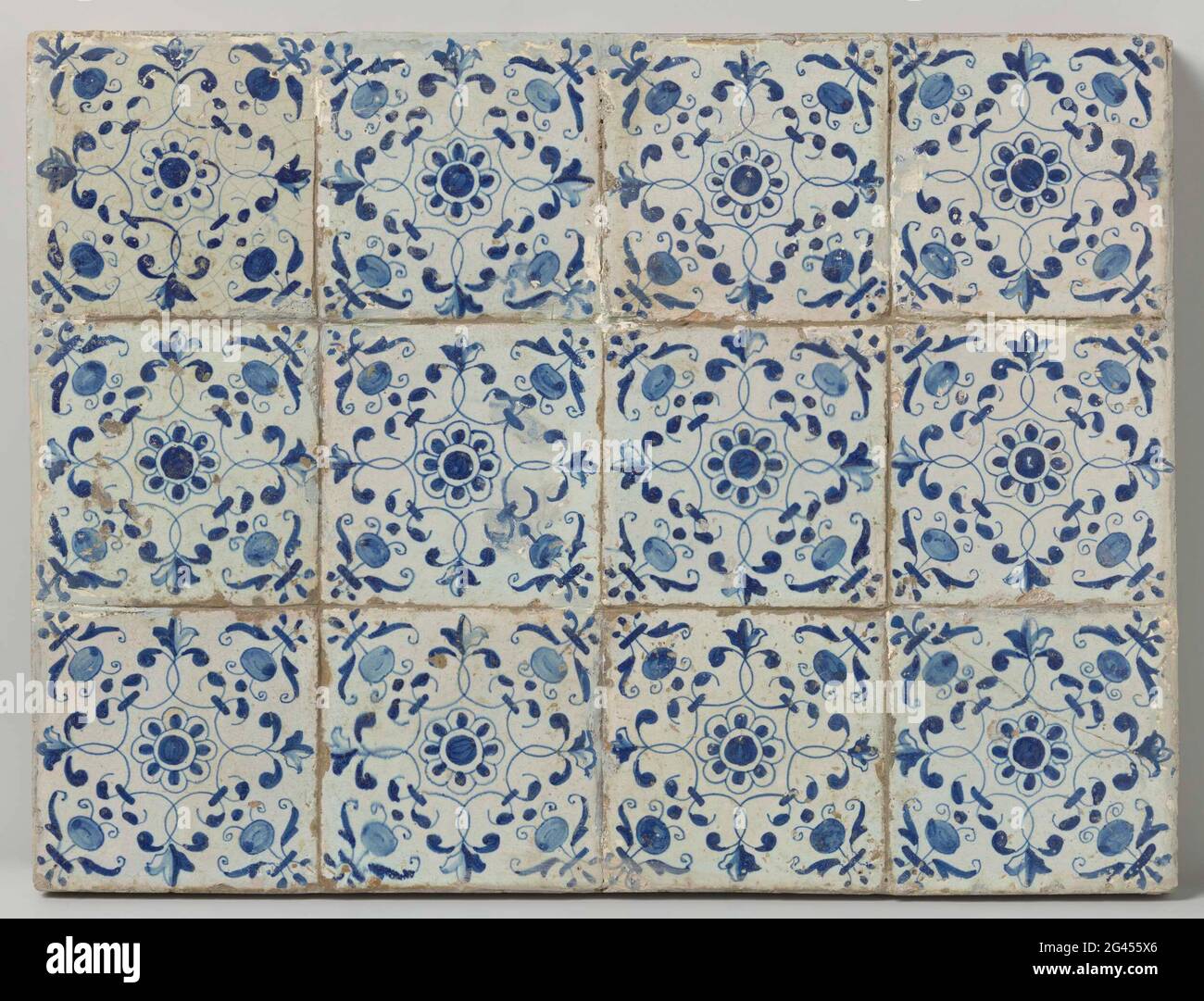Field of twelve tiles. Field of twelve tiles, majolica Stock Photo - Alamy
