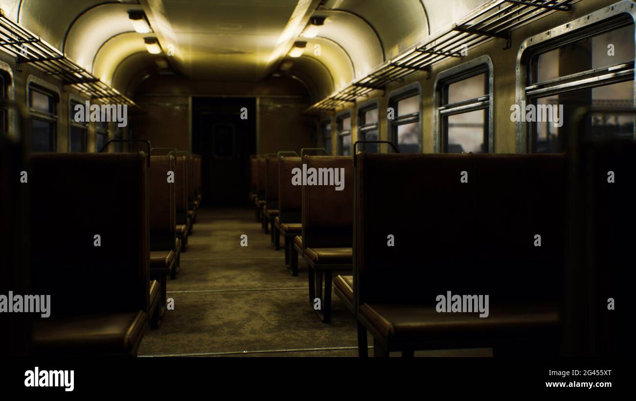 Interior of old soviet electric train Stock Photo - Alamy