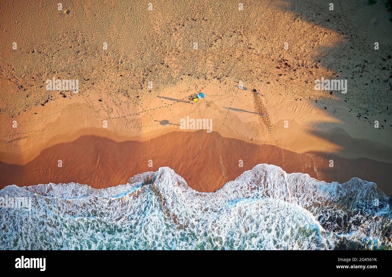 Aerial view of Austinmer Beach on the South coast of NSW, Australia ...