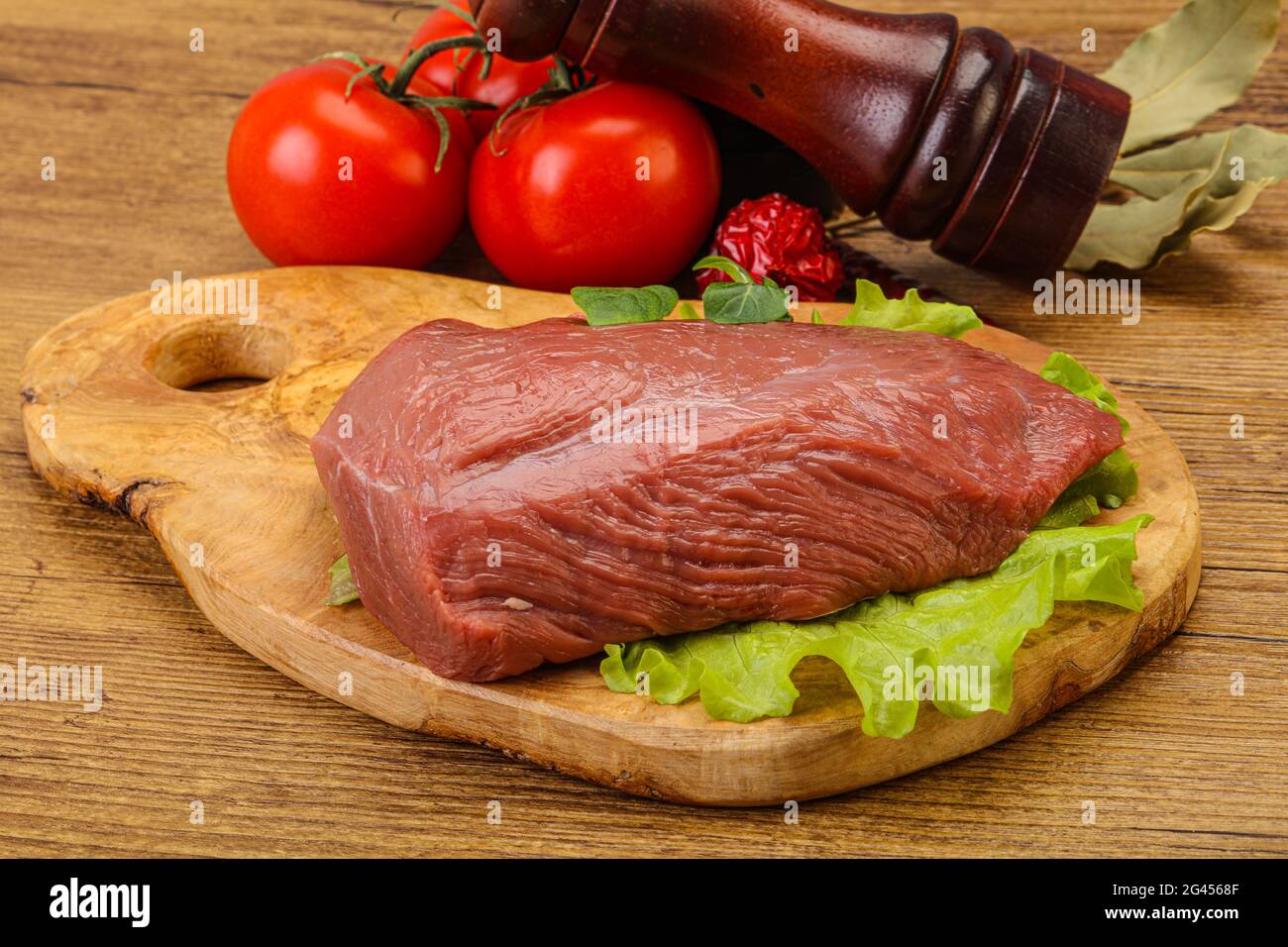 Raw beef meat piece for cooking Stock Photo - Alamy