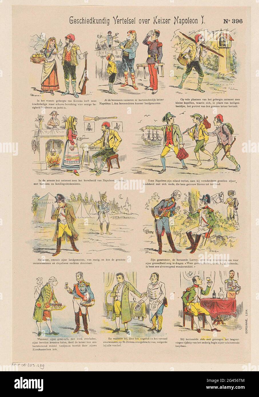 Historical staple over emperor Napoleon I. Sheet with 10 performances ...