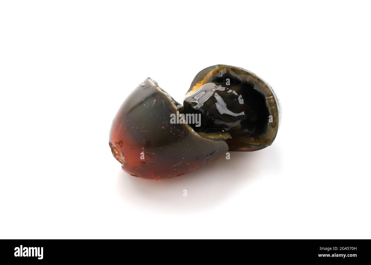 preserved eggs on white background Stock Photo - Alamy