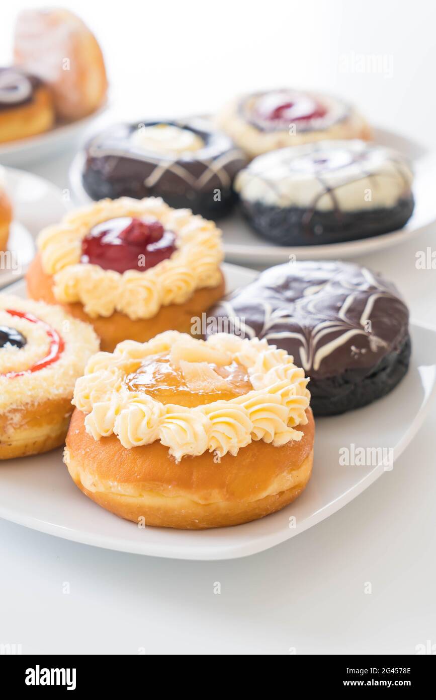 Donuts served on table hi-res stock photography and images - Alamy