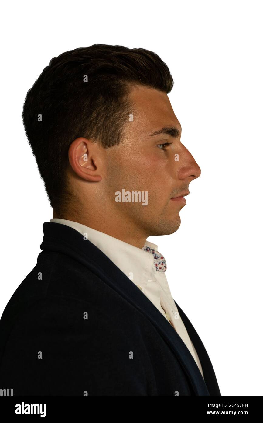 Side view focused caucasian businessman hi-res stock photography and ...
