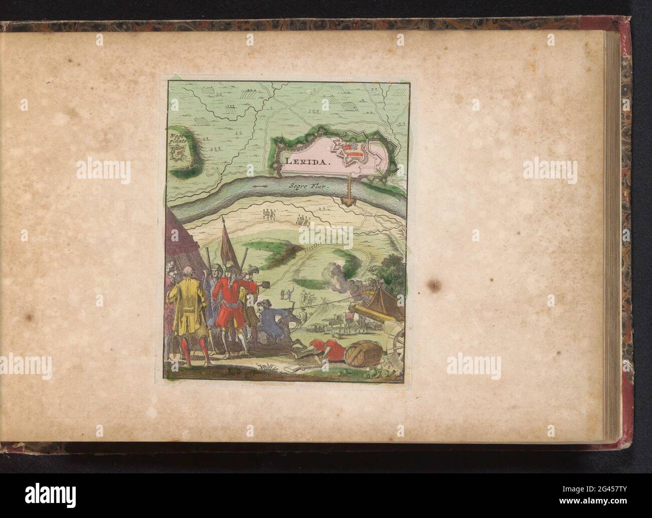 Map of Lérida; Lerida. Map of the reinforcements to the Catalan city of ...