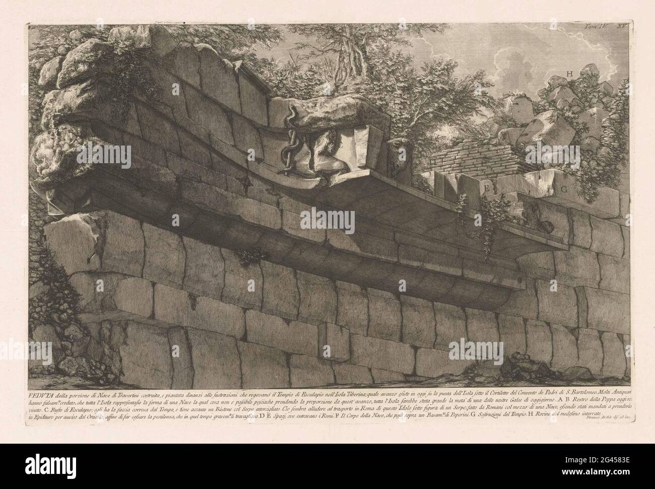 Foundation of the temple of Aesculapius on the tin island in Rome ...
