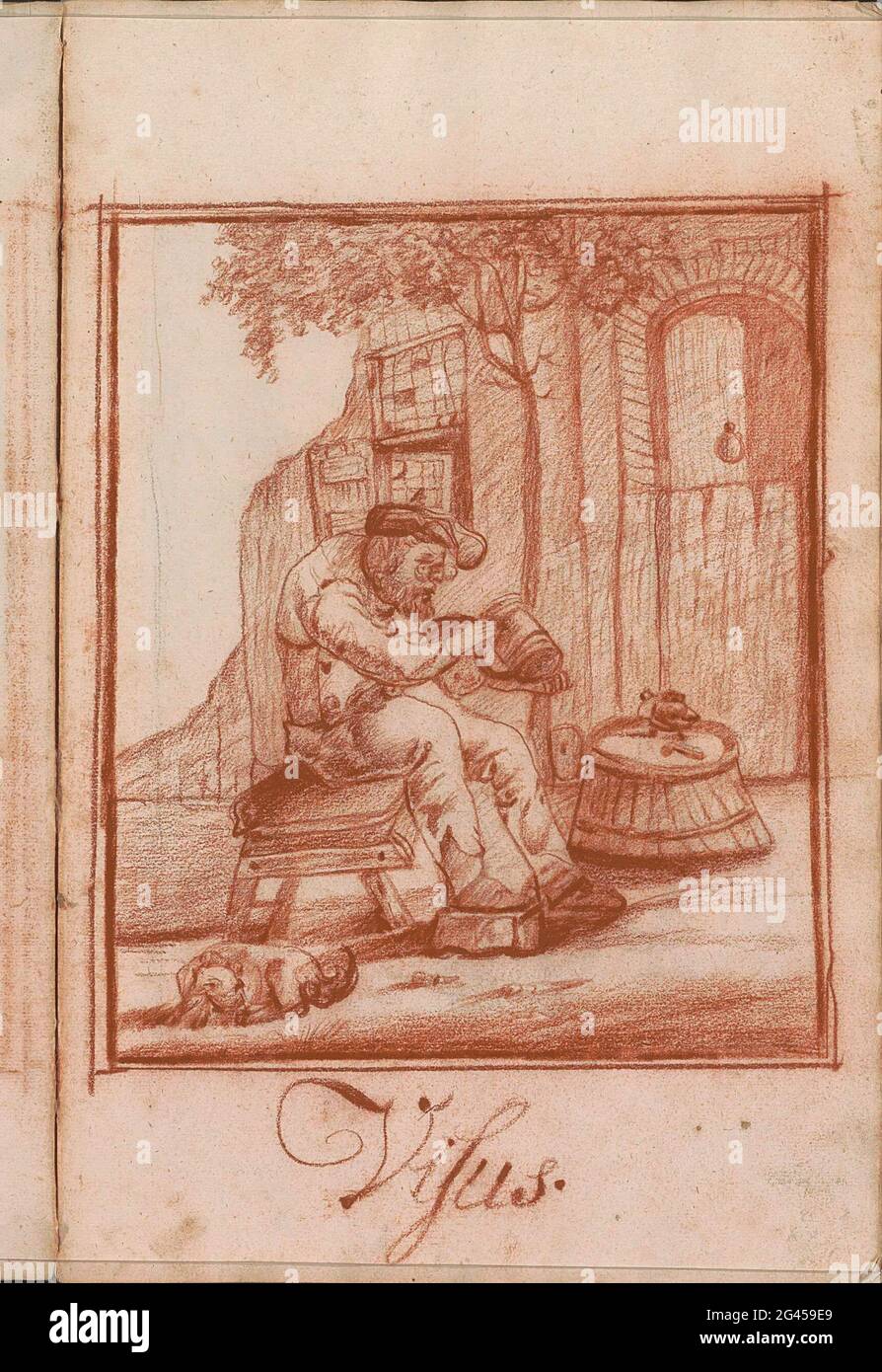 Face. For a house there is an old man on a couch. He wears glasses and ...