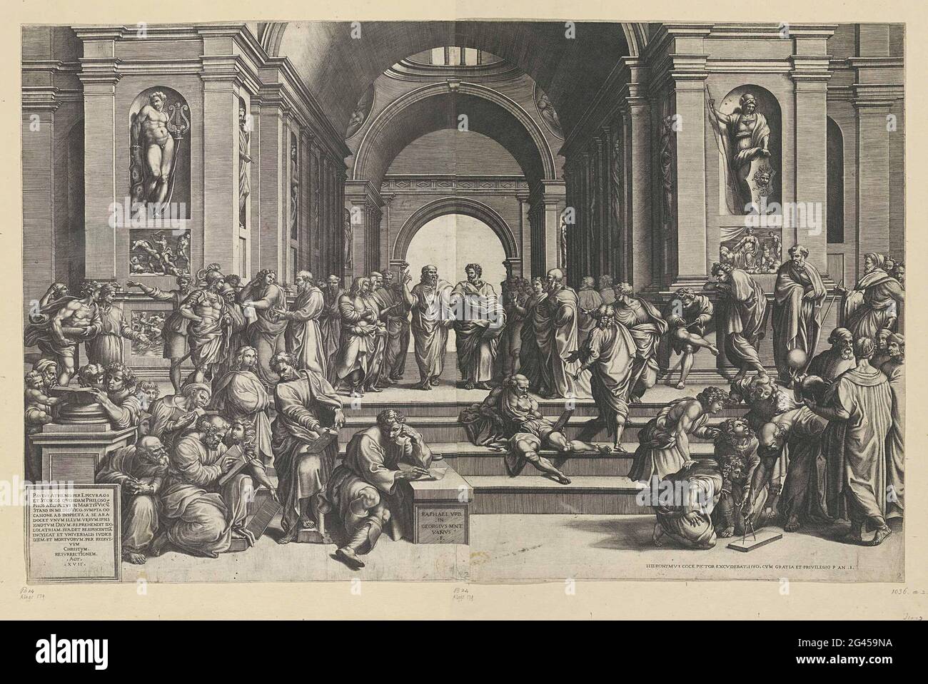 Athens school. The Fresco 'The School of Athens' by Rafaël in the ...