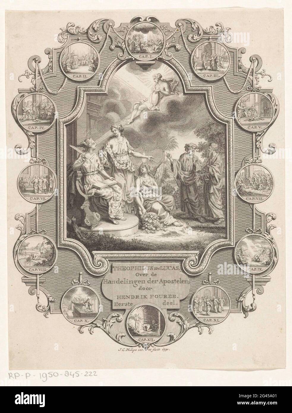 Allegorical performance with poetry, truth, Theofilus and Lucas de ...