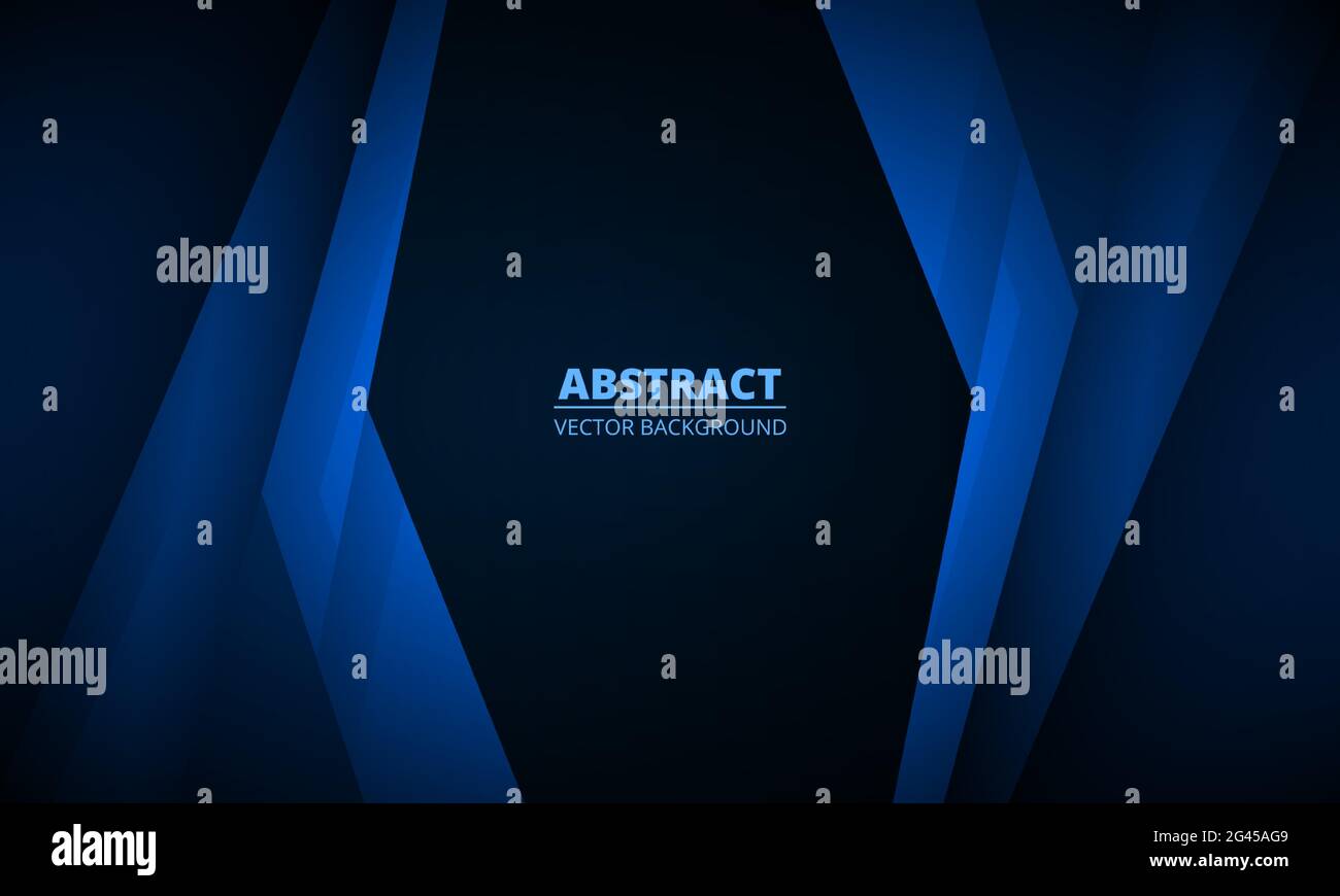 Abstract dark blue geometric background with modern corporate concept ...
