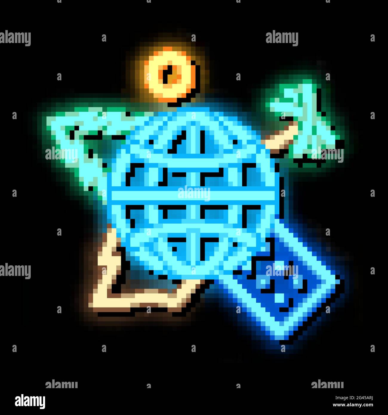 human geography science neon glow icon illustration Stock Vector Image ...