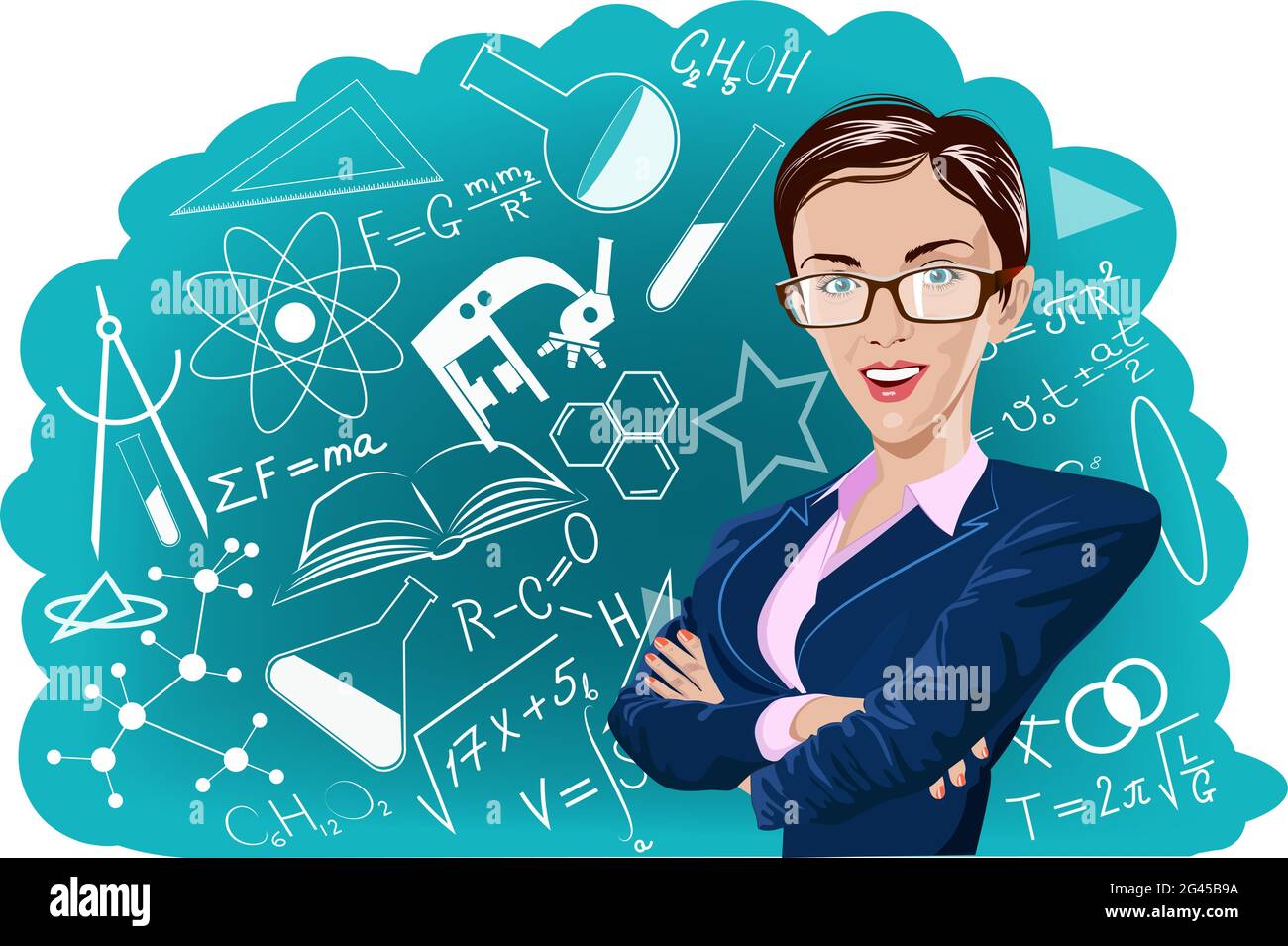 Study of a lady Stock Vector Images - Alamy