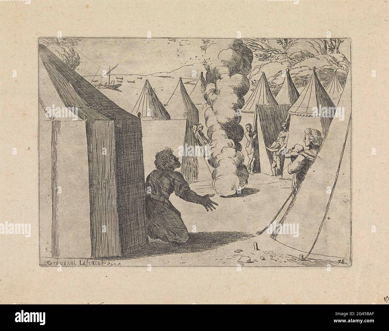 God appears to Moses in a smoking column; Biblical scenes; Historia del ...