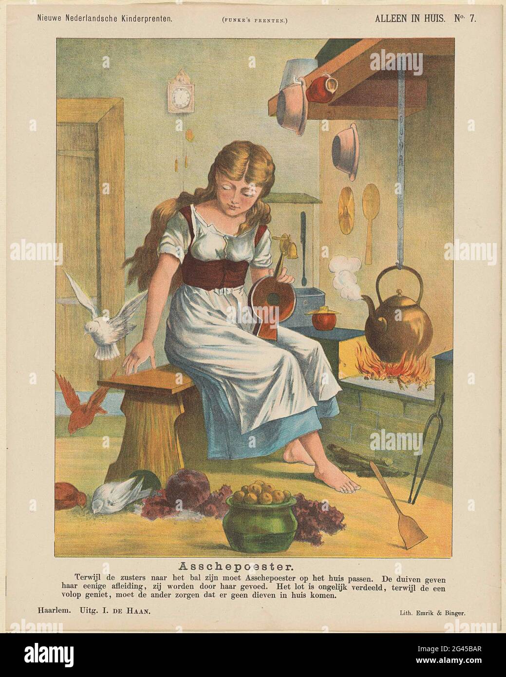 Only at home; New Dutch childrens prints; Funke's prints. Leaf with a ...