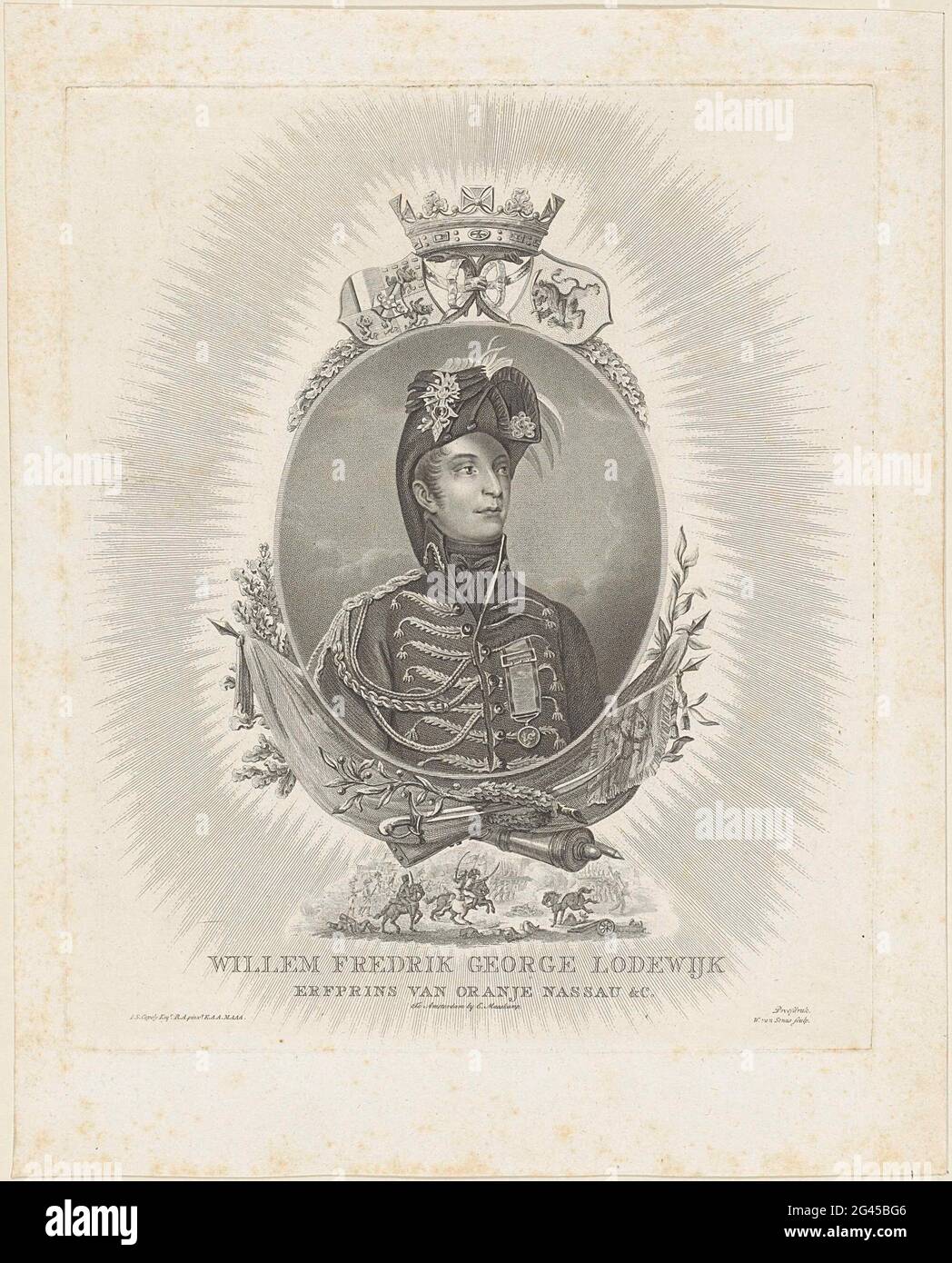Portrait of Willem II, King of the Netherlands. Portrait of Willem II ...
