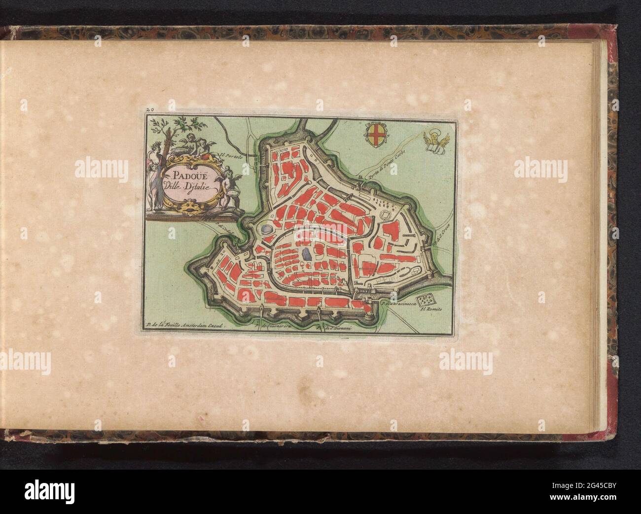 Map of Padua; Padoüé Ville d'Jtalie. Map of the city of Padua. At the ...