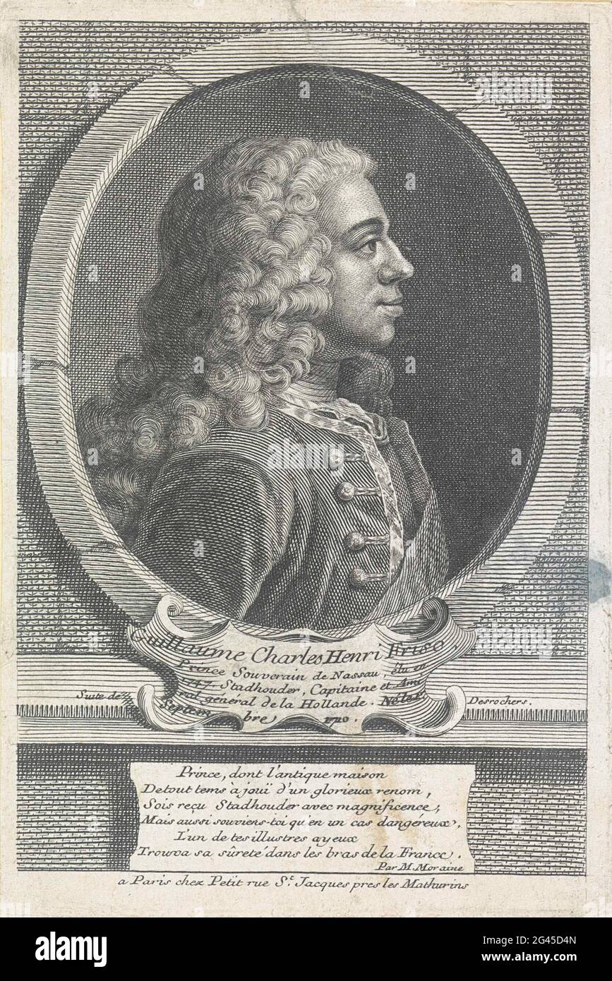 Portrait of Willem IV, Prince of Orange-Nassau. Portrait of Willem IV ...