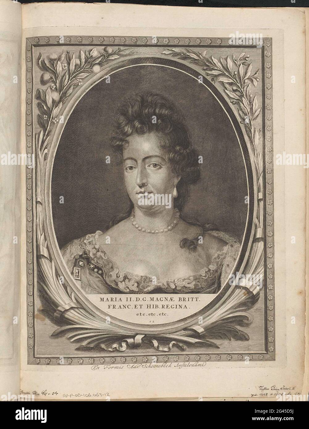 Portrait of Maria II Stuart; Committees Nassoviae. Portrait of Maria II ...