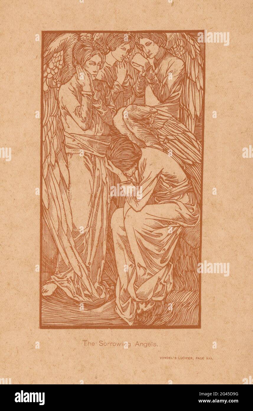 Grieving angels; The Sorrowing Angels. A group of four graves angels ...