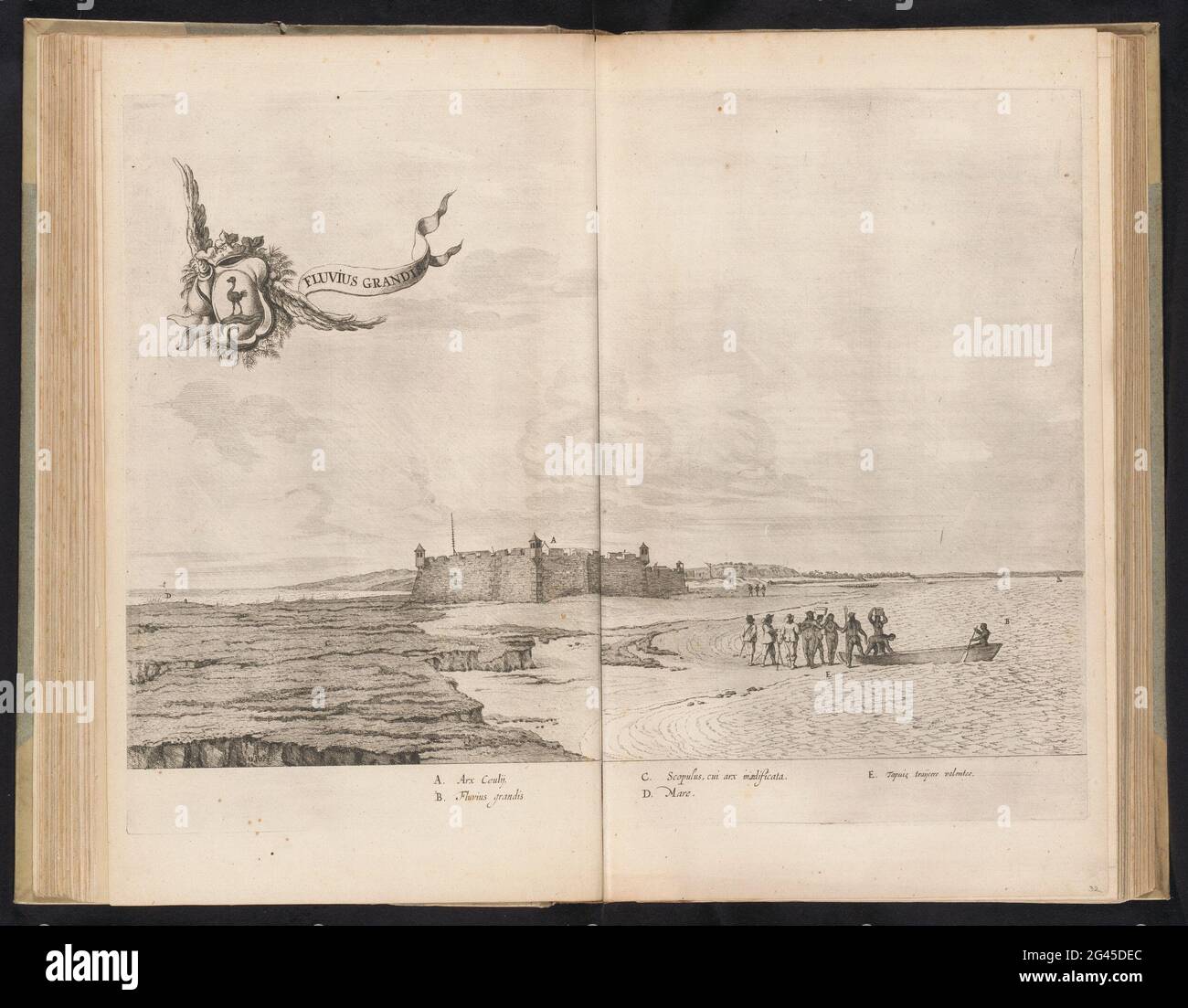 View of Fort Ceulen, ca. 1636-1644; Fluvius Grandis. View of Fort ...