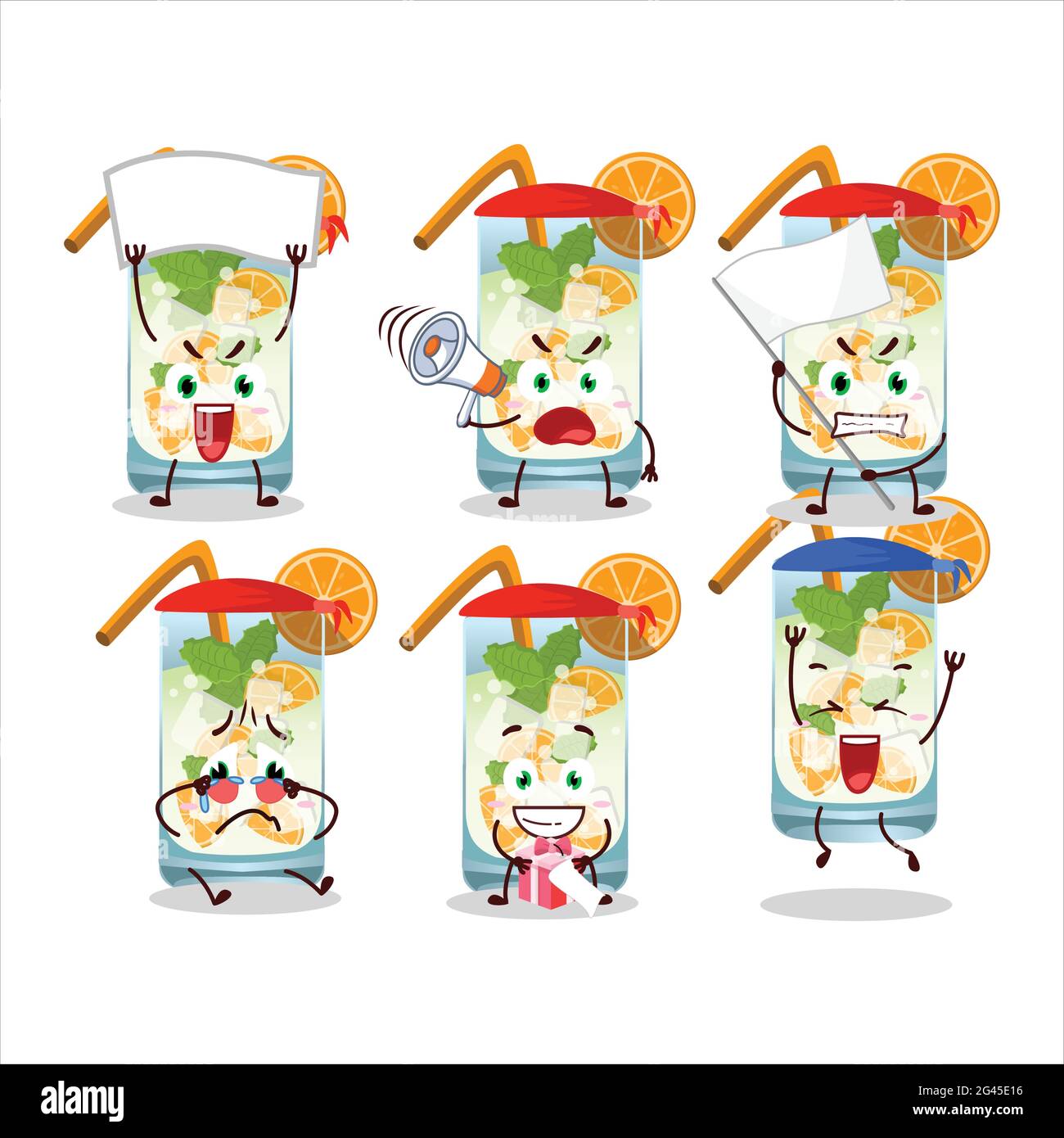 Mascot design style of orange mojito character as an attractive ...