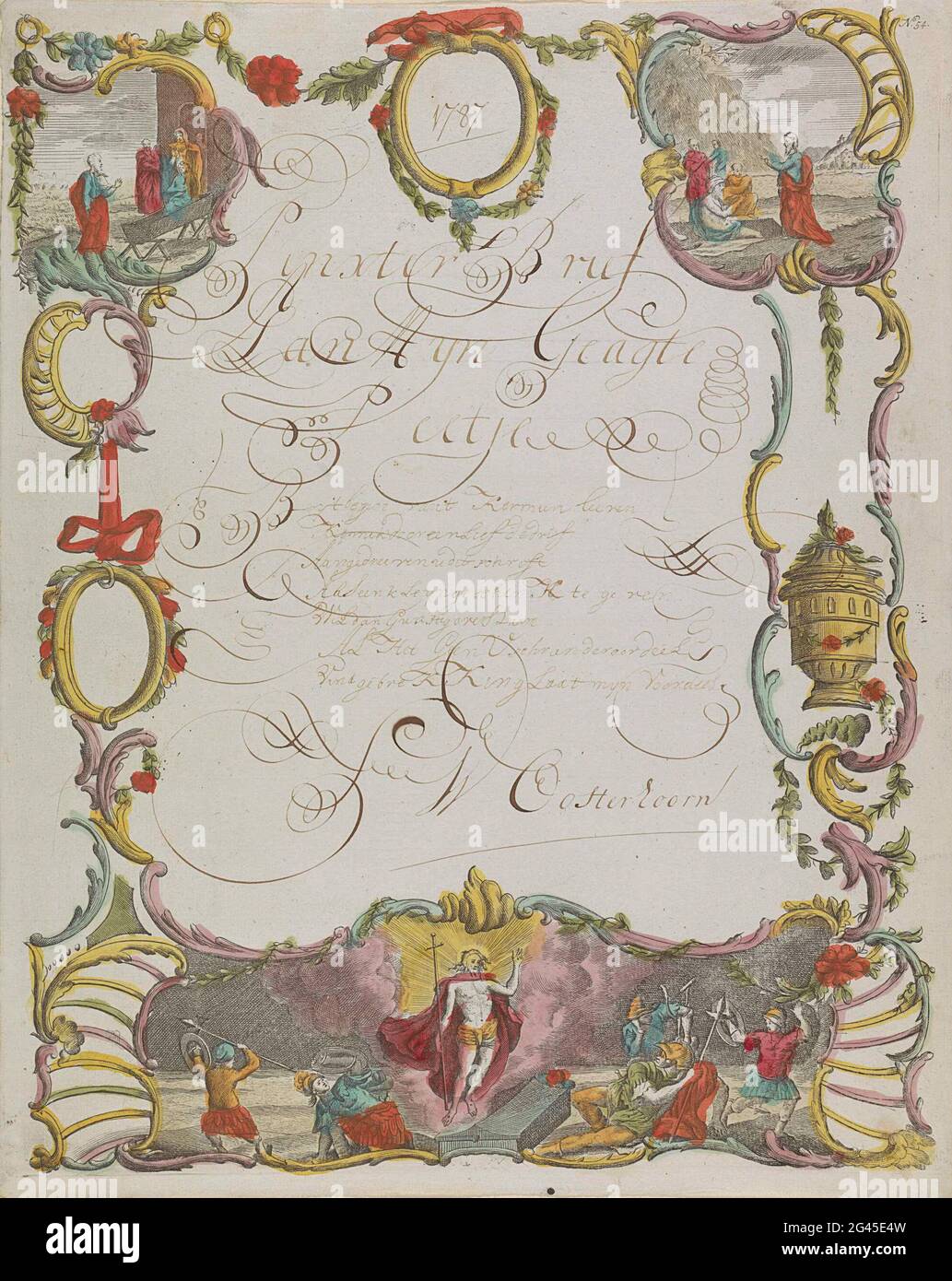 Greeting letter with performances from the New Testament. Call letter ...