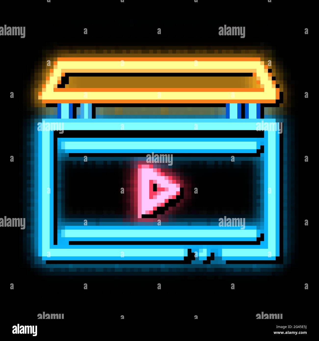 video advertisement neon glow icon illustration Stock Vector Image ...