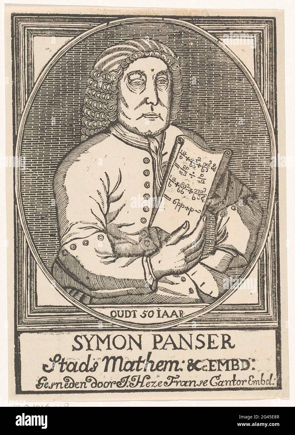 Portrait of Simon Jansz. Panser. Portrait of Simon Jansz. Panser in an ...