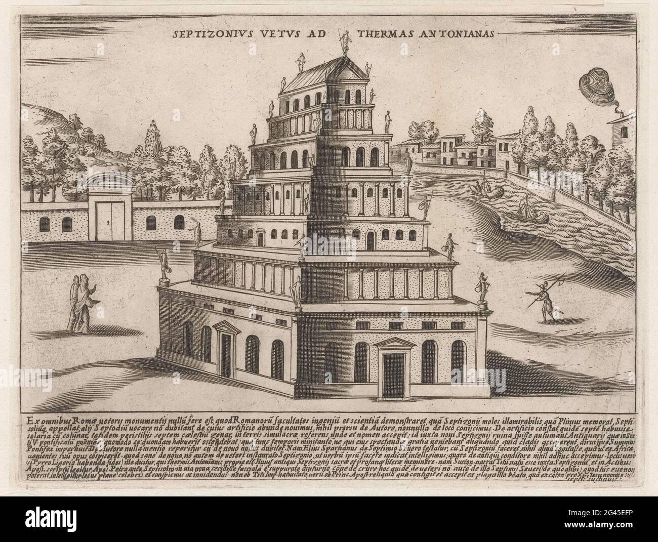 The old Septizonium in Rome; Septizonium Vetus Ad Thermas Antonianas ...