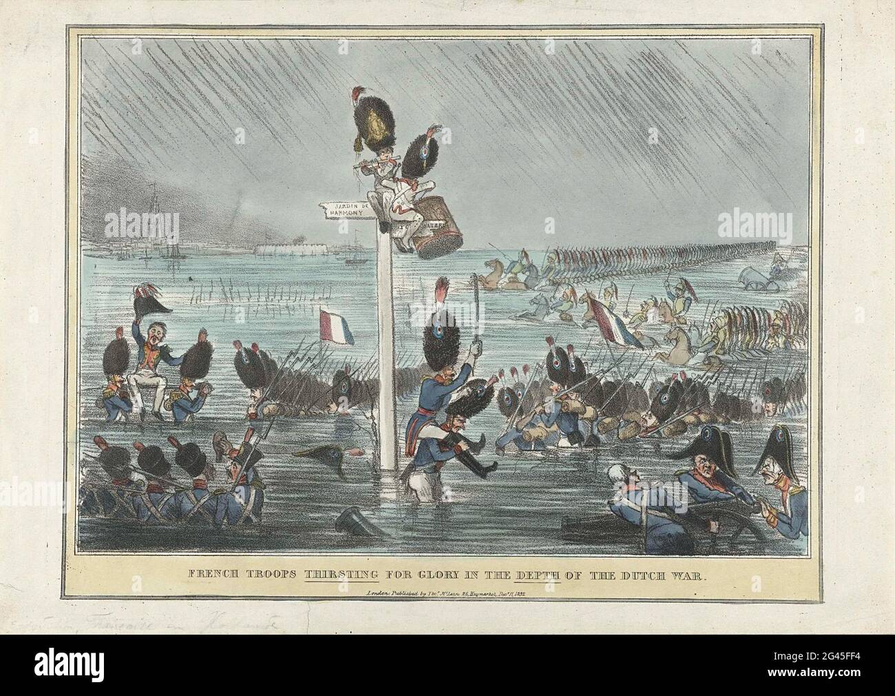 Cartoon on the French troops for Antwerp, 1832; French Troops Thirsting ...