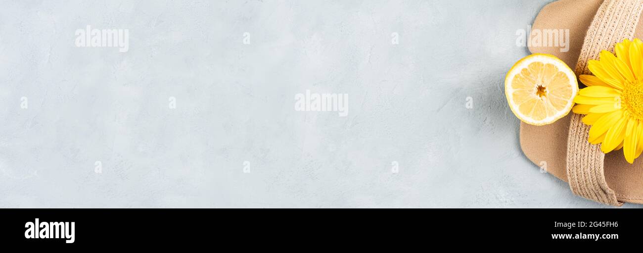 Summer fashion concept with straw sandals on turquoise background with ...